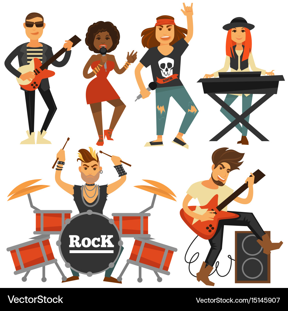 Rock Music Performance Royalty Free Vector Image