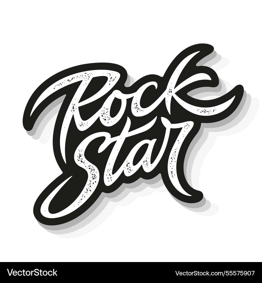 Rockstar word t-shirt design typography creative Vector Image
