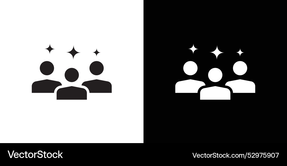 Squad icon black line art logo set Royalty Free Vector Image