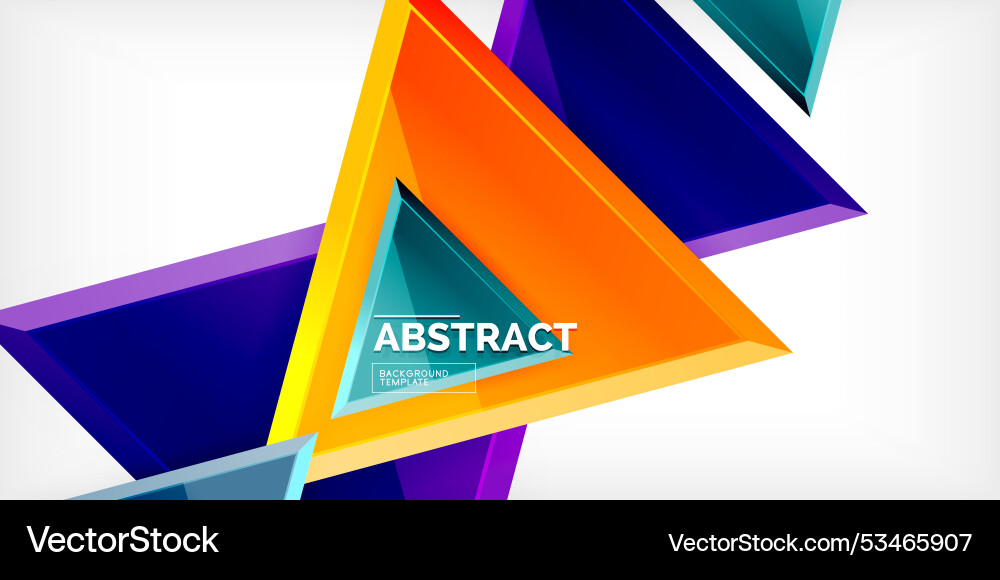 Triangle Glass Shapes Geometric Abstract Vector Image