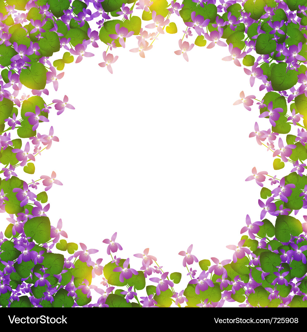 Border of wild violet Royalty Free Vector Image