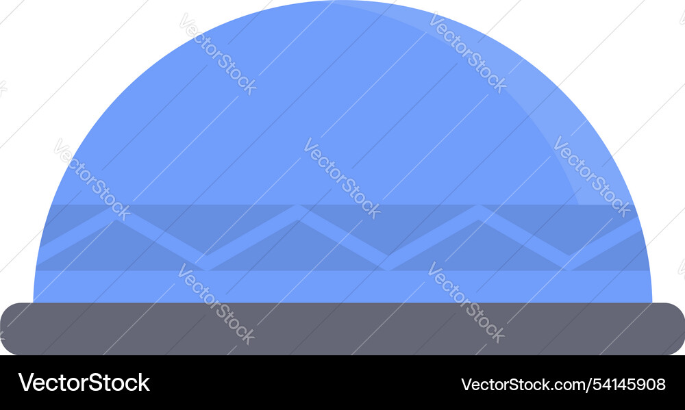 Bosu ball flat icon design Royalty Free Vector Image