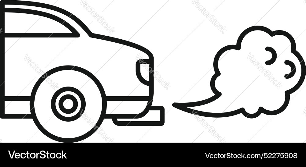 Auto emittieren Abgase während geparkt Lizenzfreier Vektor