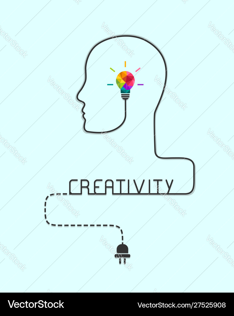 Creativity and imagination concept Royalty Free Vector Image