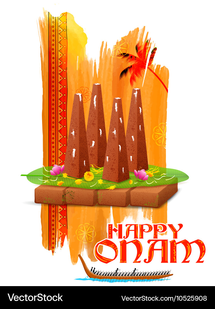Decorated onathappan for onam celebration Vector Image
