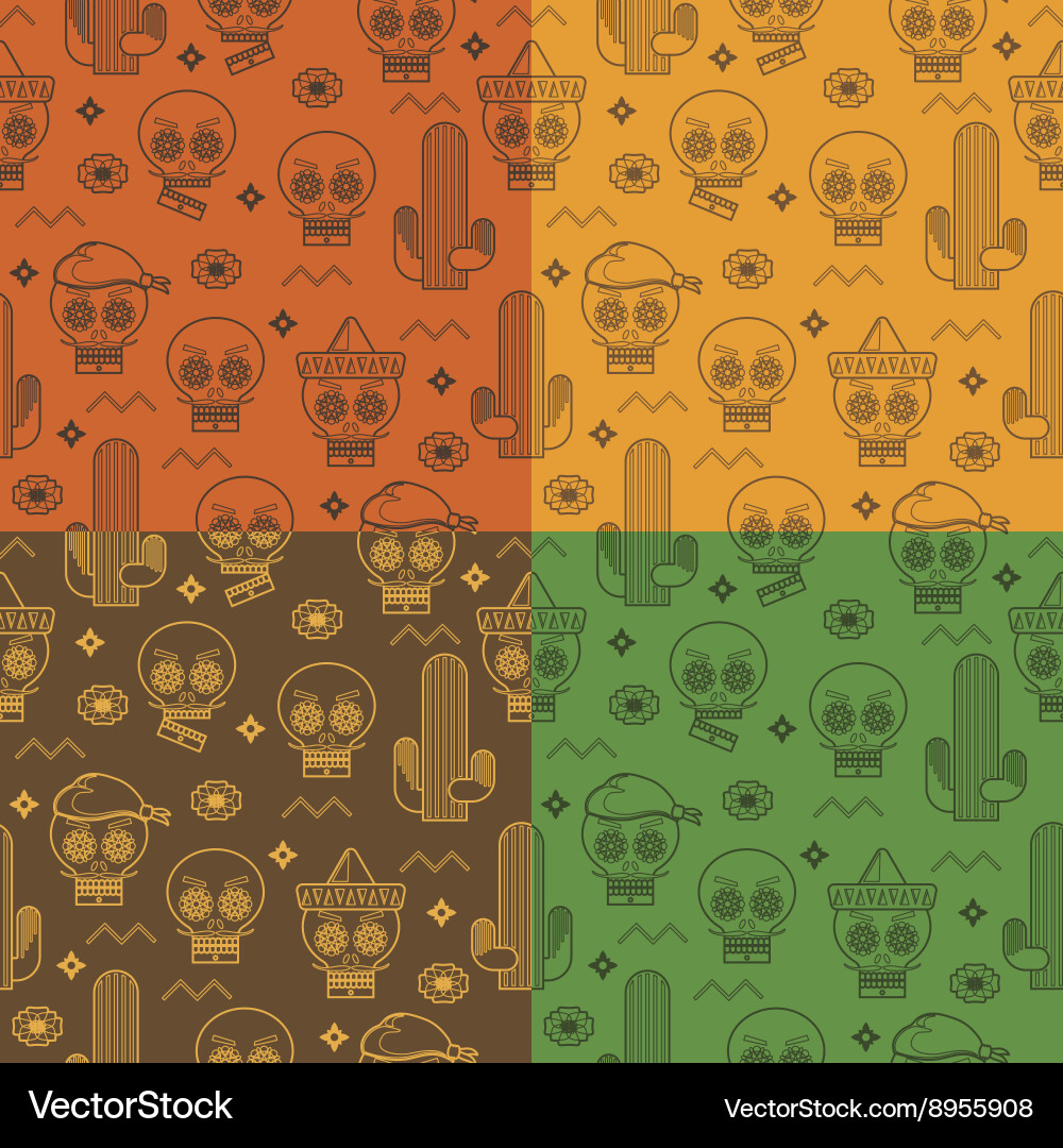 Mexican patterns Royalty Free Vector Image - VectorStock