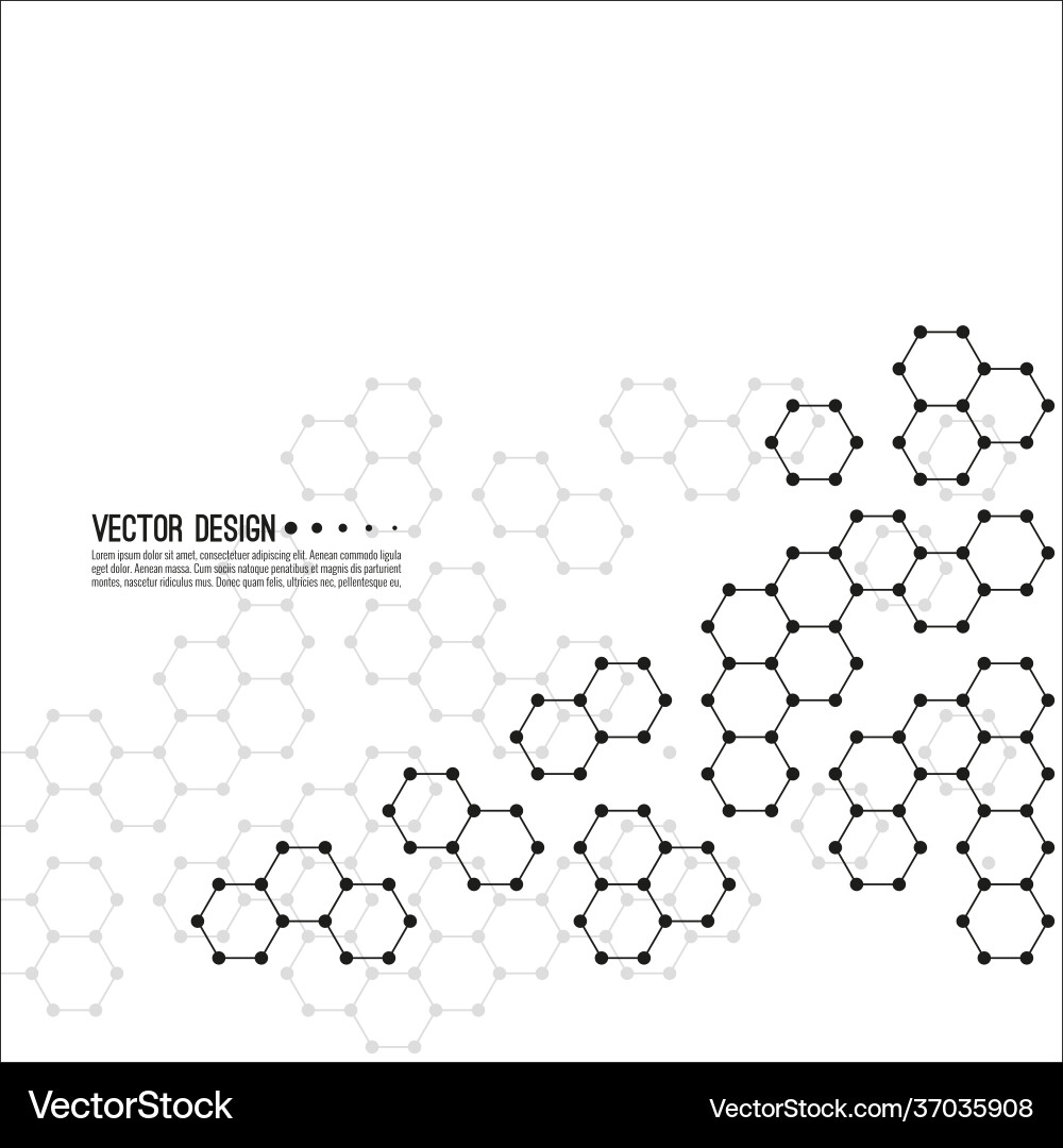 Molecular Biotechnology Network Royalty Free Vector Image