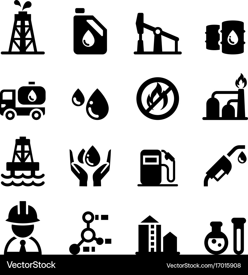 Oil icon set Royalty Free Vector Image - VectorStock
