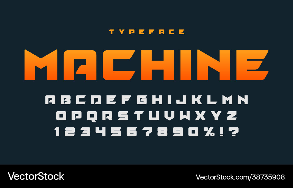 Racing display font design dynamic alphabet Vector Image