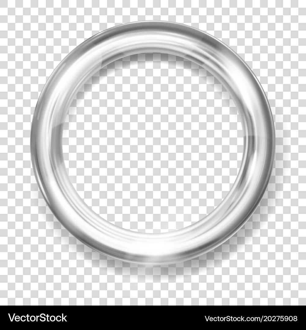 Silver metallic ring Royalty Free Vector Image
