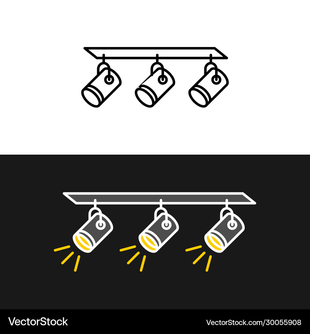 Track light triple block indoor house spot Vector Image