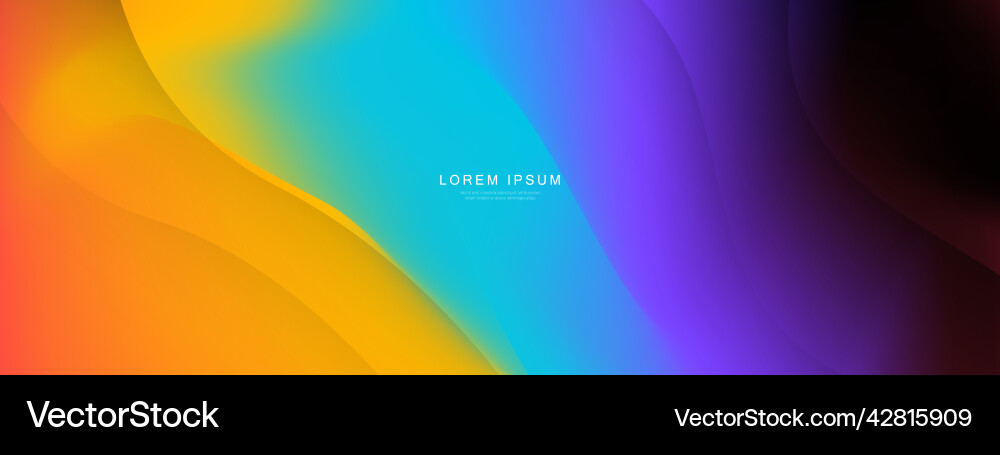 Abstract colorful wavy background website banner Vector Image