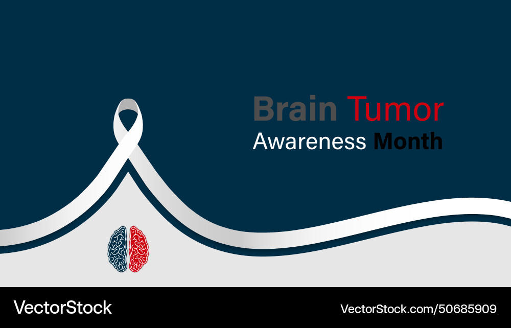 Brain cancerbrain tumor awareness month des Vector Image