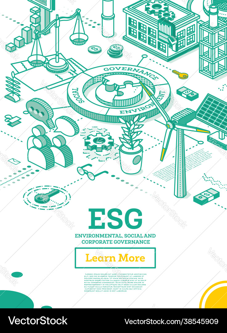 Esg concept environmental social and governance Vector Image