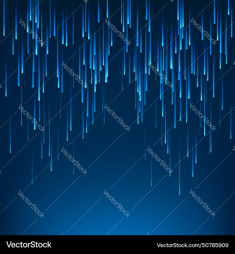 Fallen blue lines on dark background Royalty Free Vector