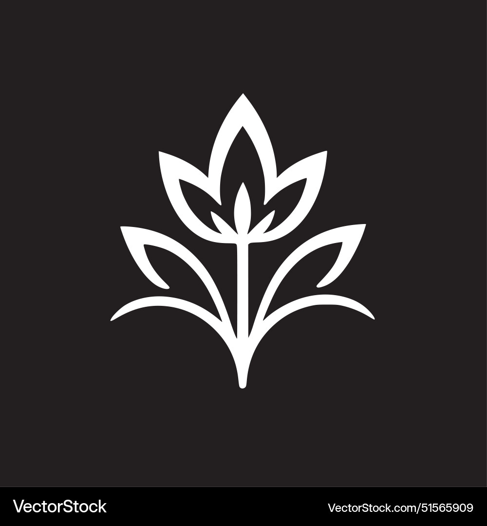 Flower - black and white isolated icon Royalty Free Vector