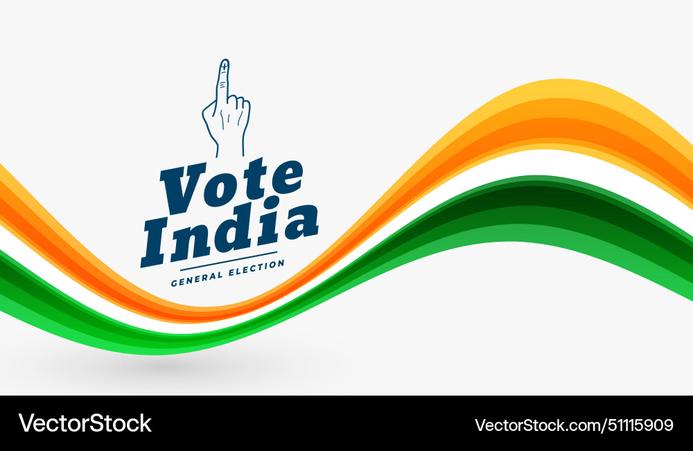 Indian general loksabha election concept banner Vector Image