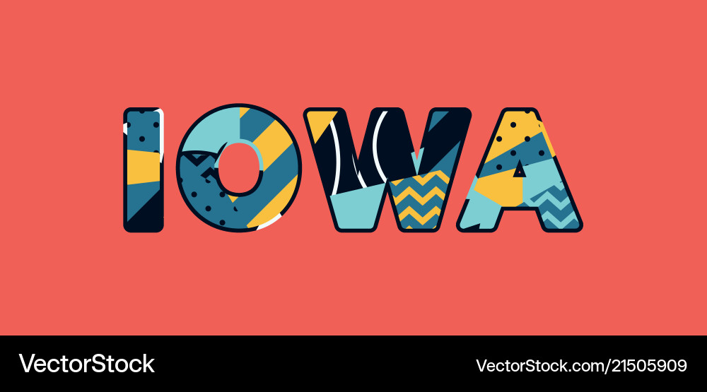 Iowa concept word art Royalty Free Vector Image