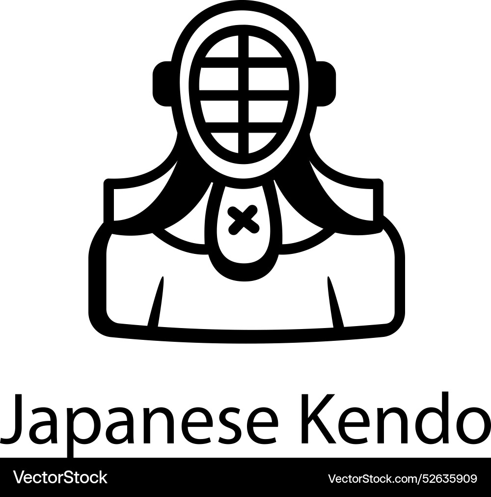 Japanese kendo Royalty Free Vector Image - VectorStock