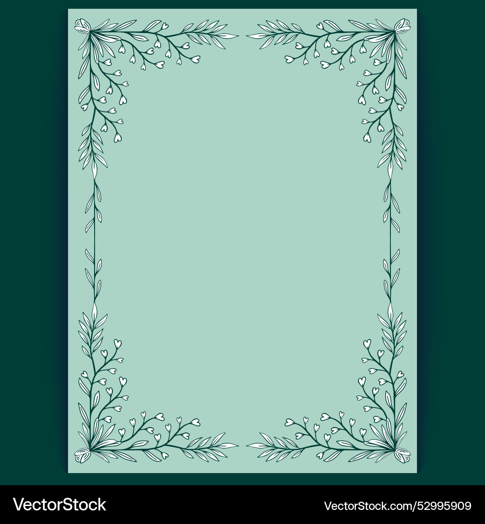 Nature-inspired green border design template Vector Image