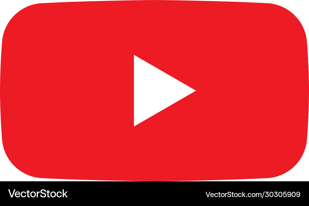 YouTube Play Button Icon Royalty Free Vector Image