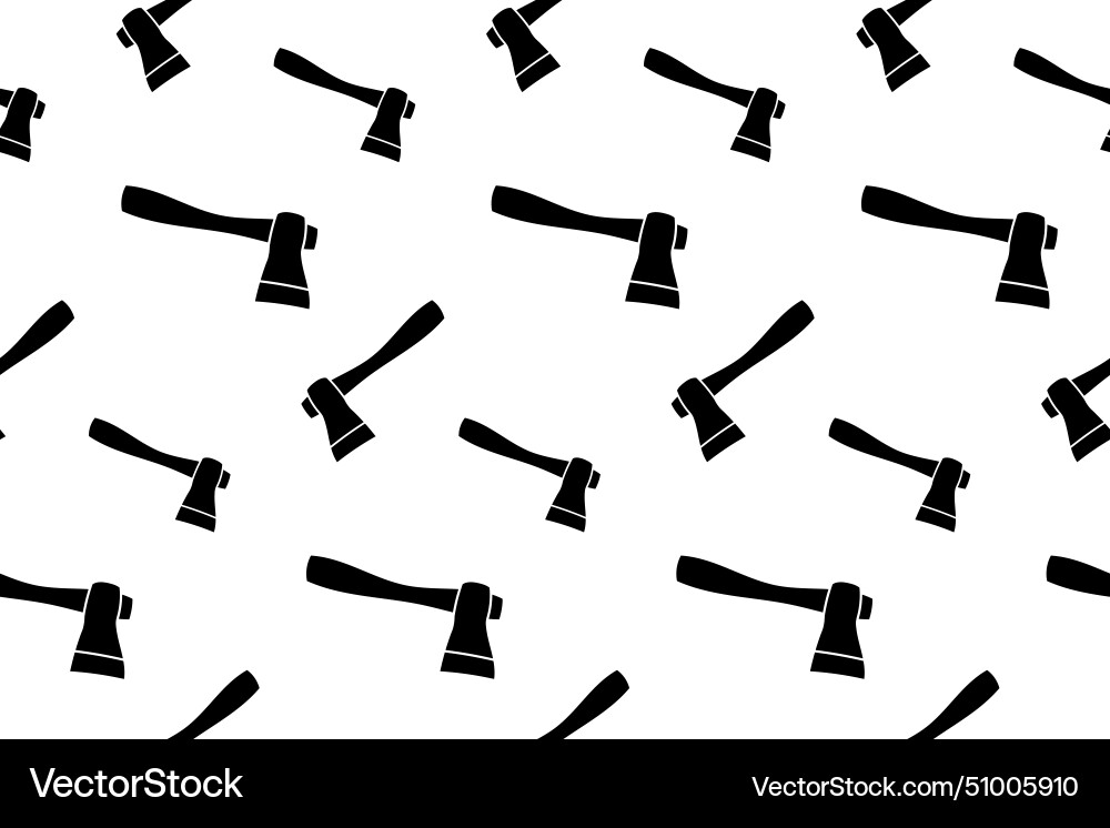 Axe tool side view silhouette pattern Royalty Free Vector