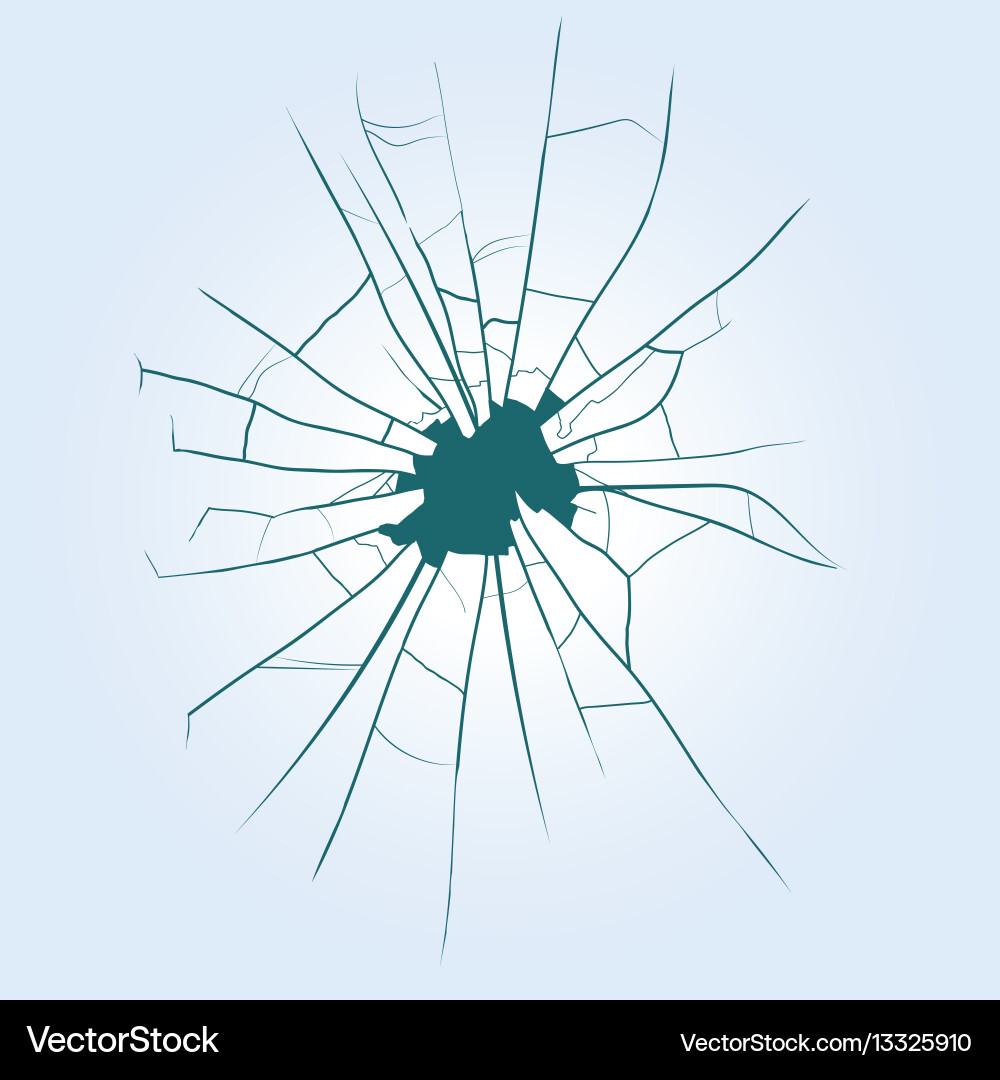 Cracks broken glass Royalty Free Vector Image - VectorStock