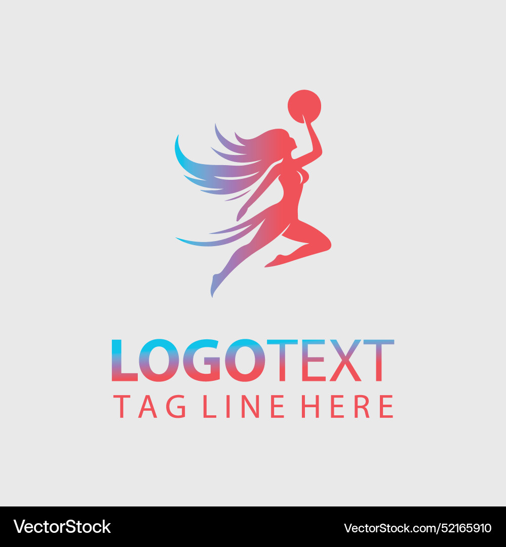 Flying women logo Royalty Free Vector Image - VectorStock