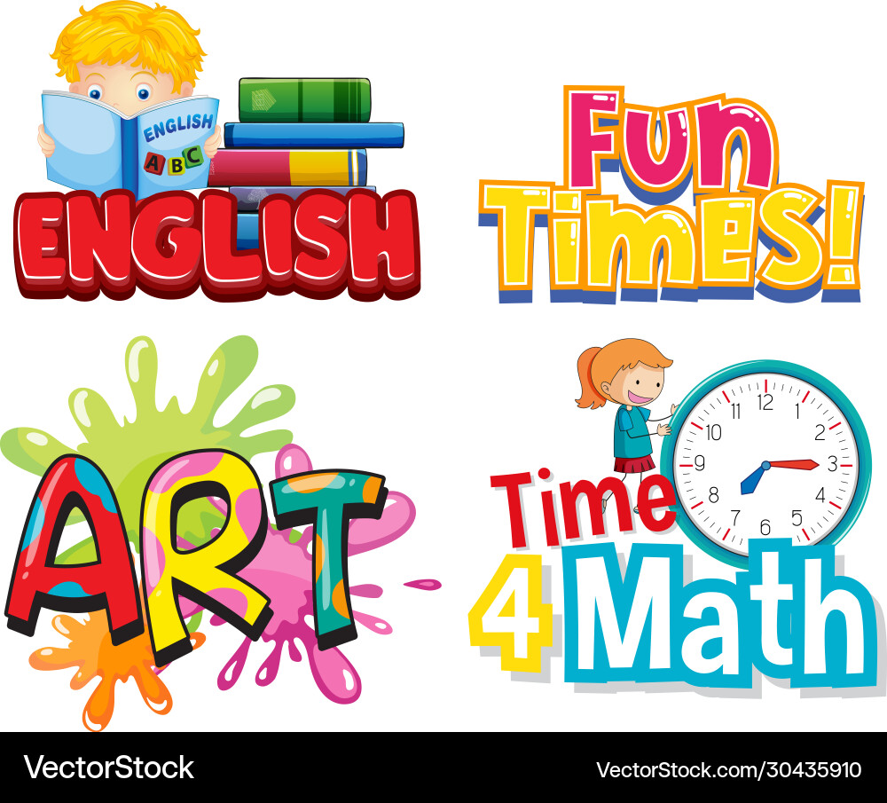 Four phrases design with picture in background Vector Image