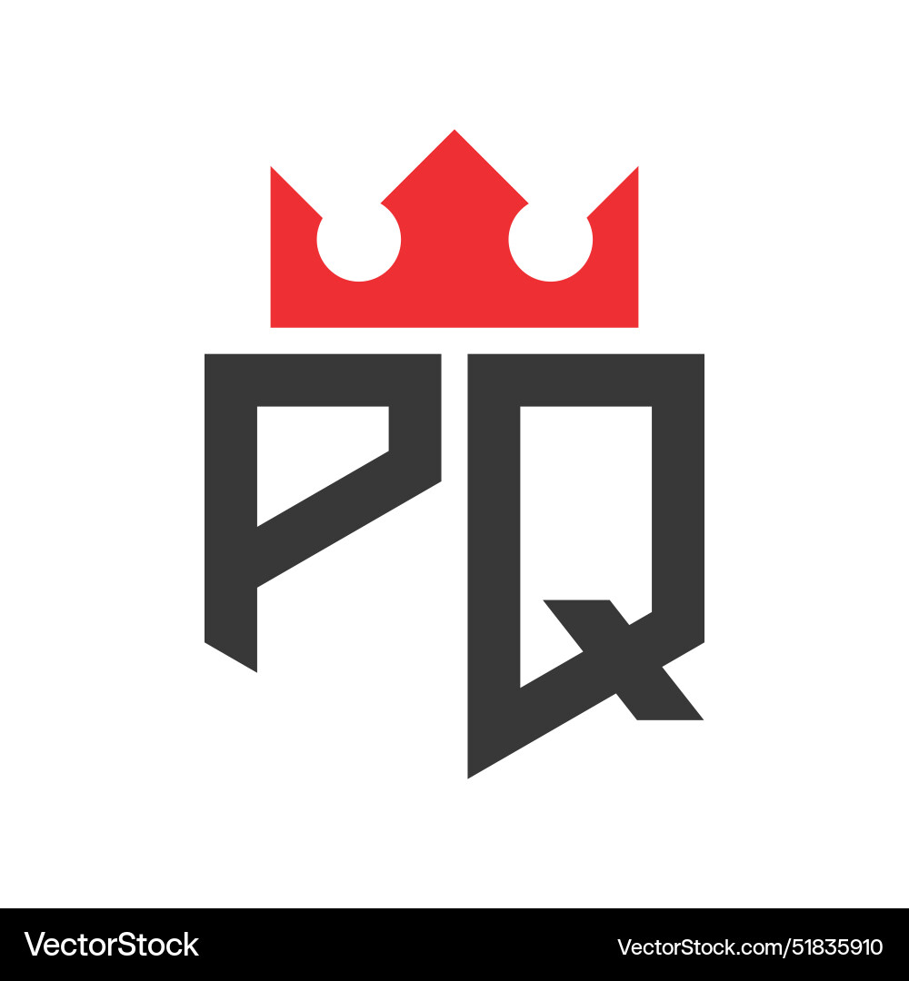 Letter pr crown logo Royalty Free Vector Image