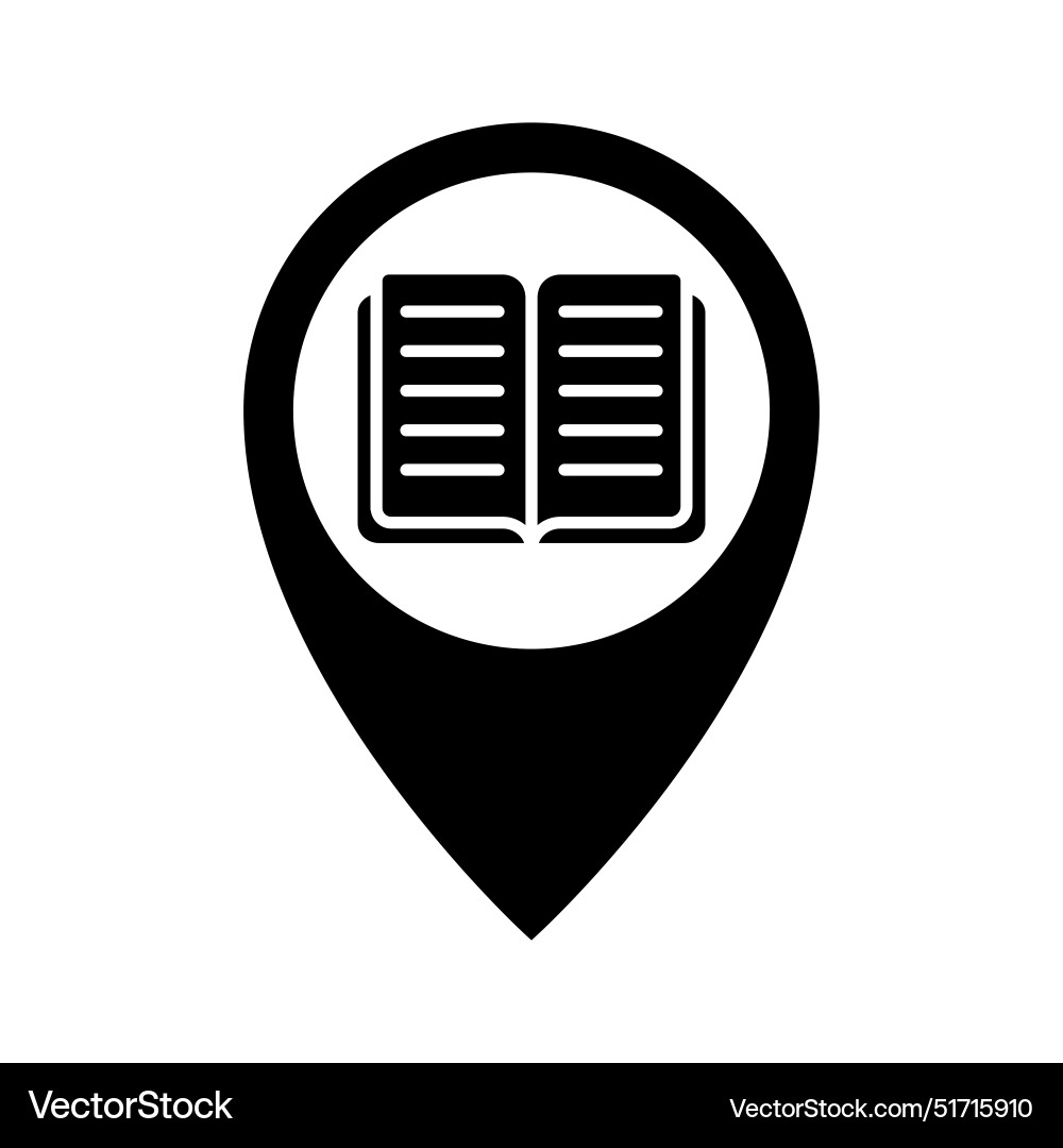 Library location icon Royalty Free Vector Image