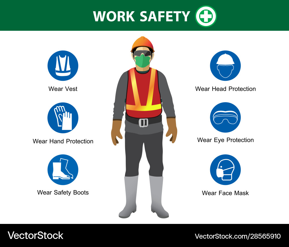 Safety equipment construction concept Royalty Free Vector