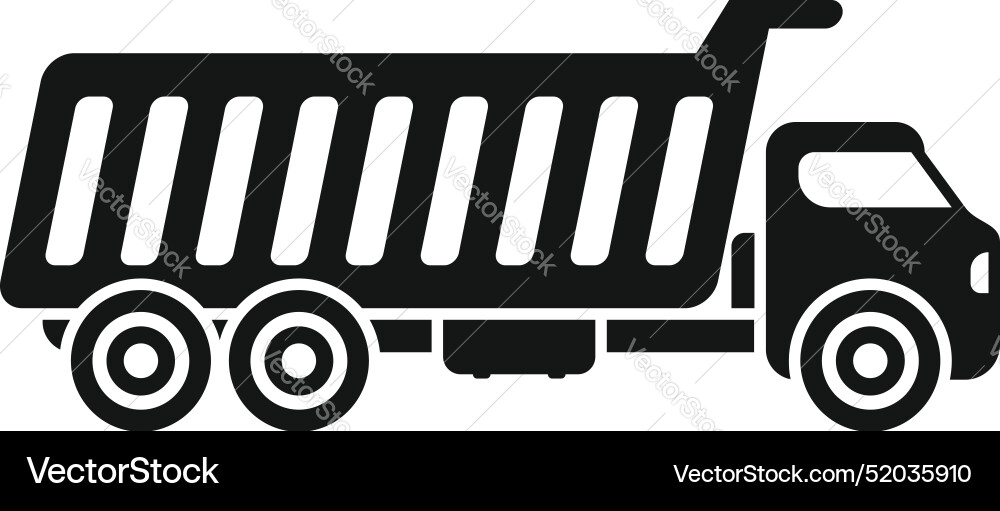 Tipper truck carrying building materials Vector Image