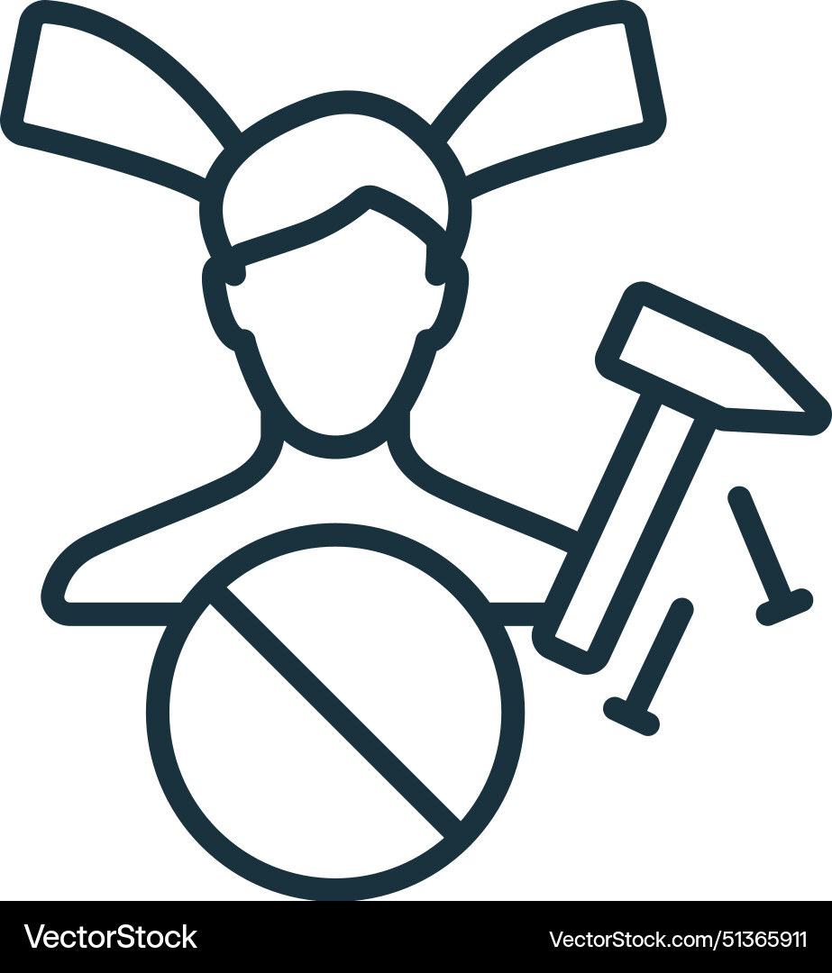Child labor prevention icon monochrome simple Vector Image