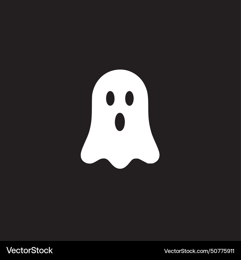 Ghost - black and white isolated icon Royalty Free Vector