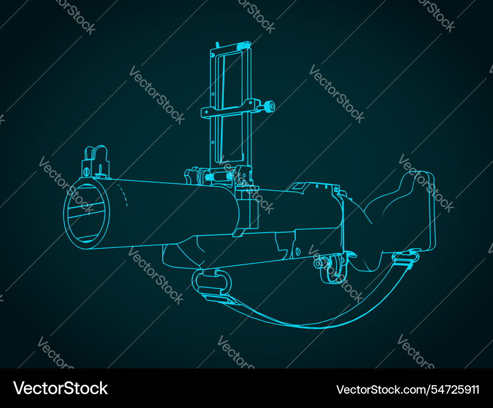 M79 grenade launcher blueprint – Royalty-Free Vector | VectorStock
