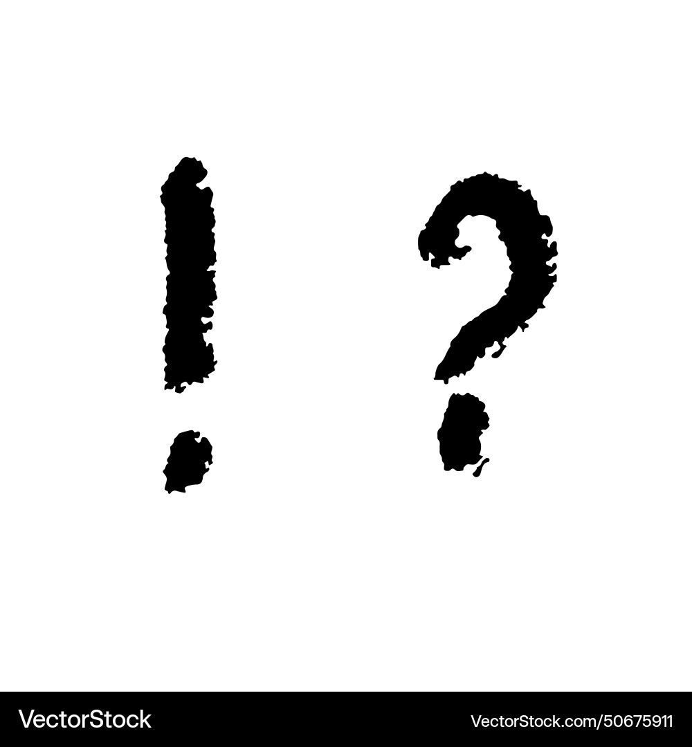 Question mark and exclamation Royalty Free Vector Image