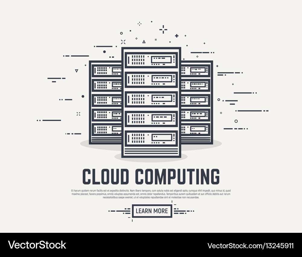 Server line Royalty Free Vector Image - VectorStock
