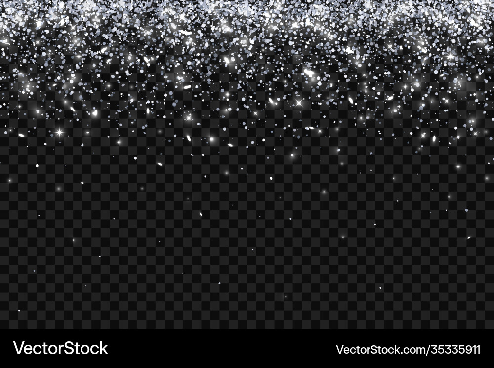 Silver Falling Sparkles Royalty Free Vector Image