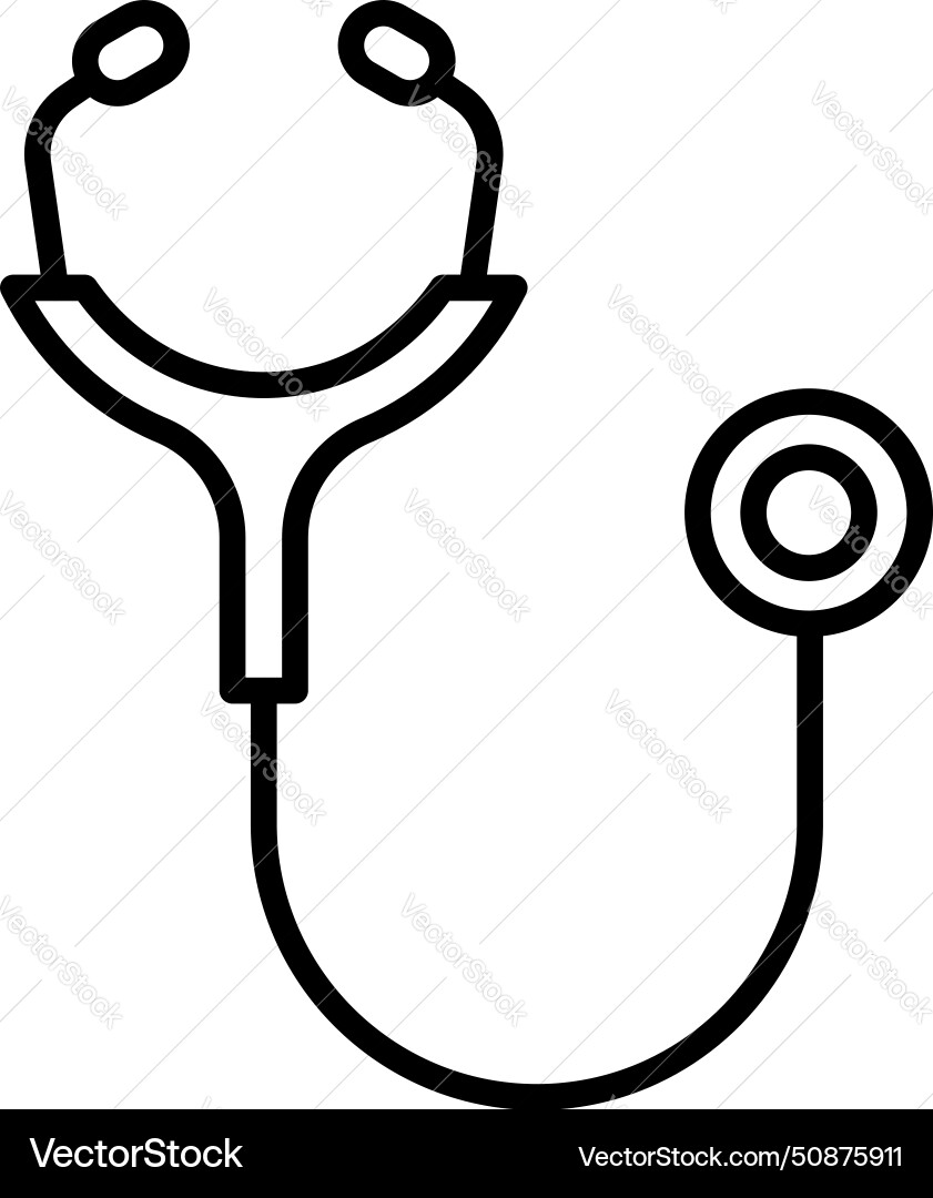 Stethoscope icon set doctor medic diagnostic Vector Image