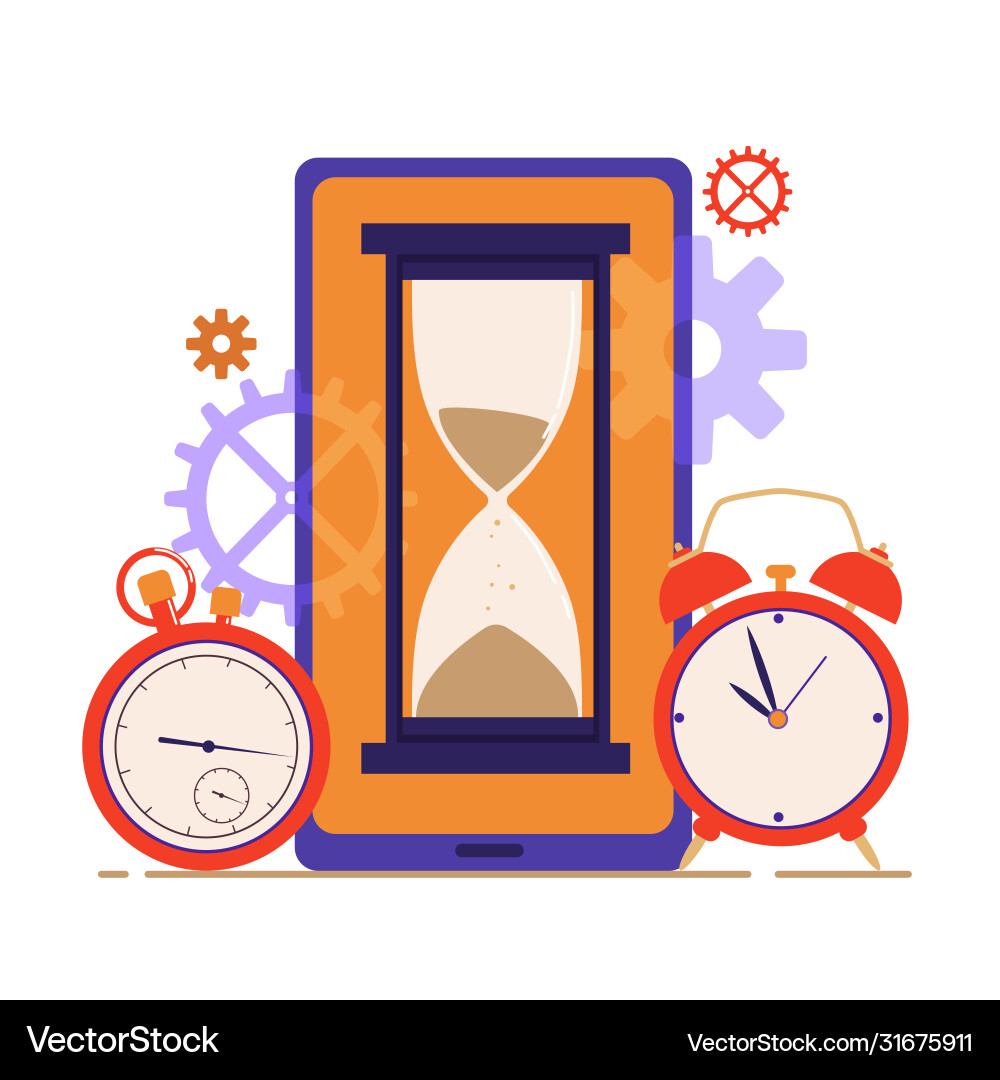 Time management concept planning and organisation Vector Image