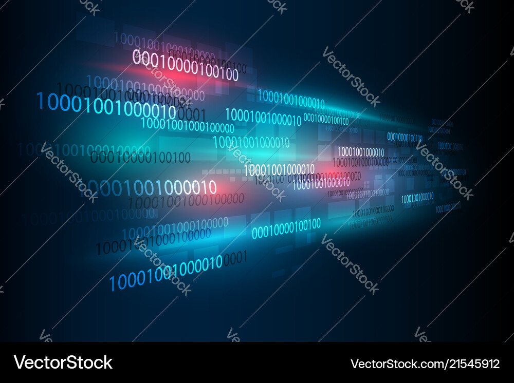 Abstract digital binary matrix number technology Vector Image
