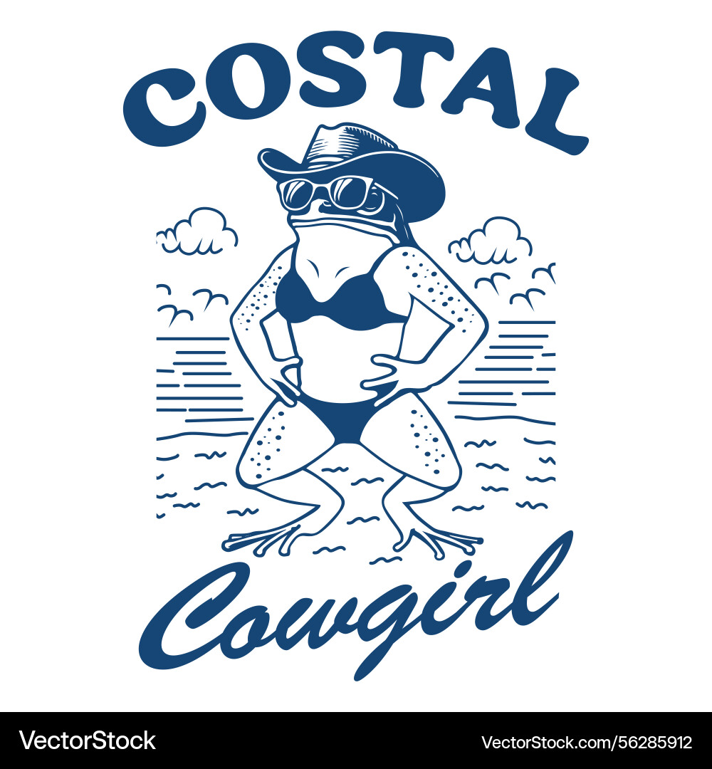 Funny Frog Typography Tee Royalty Free Vector Image