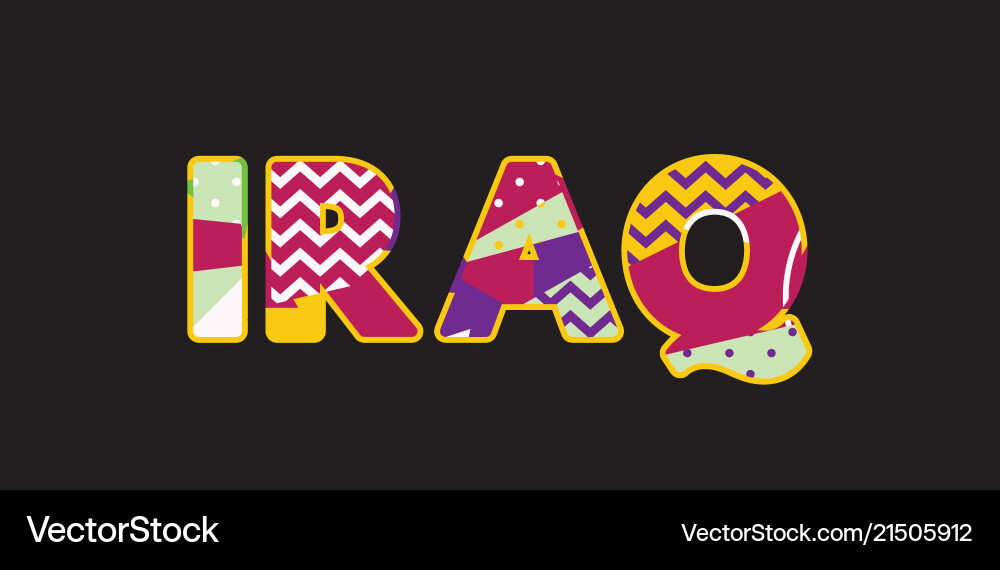 Iraq concept word art Royalty Free Vector Image