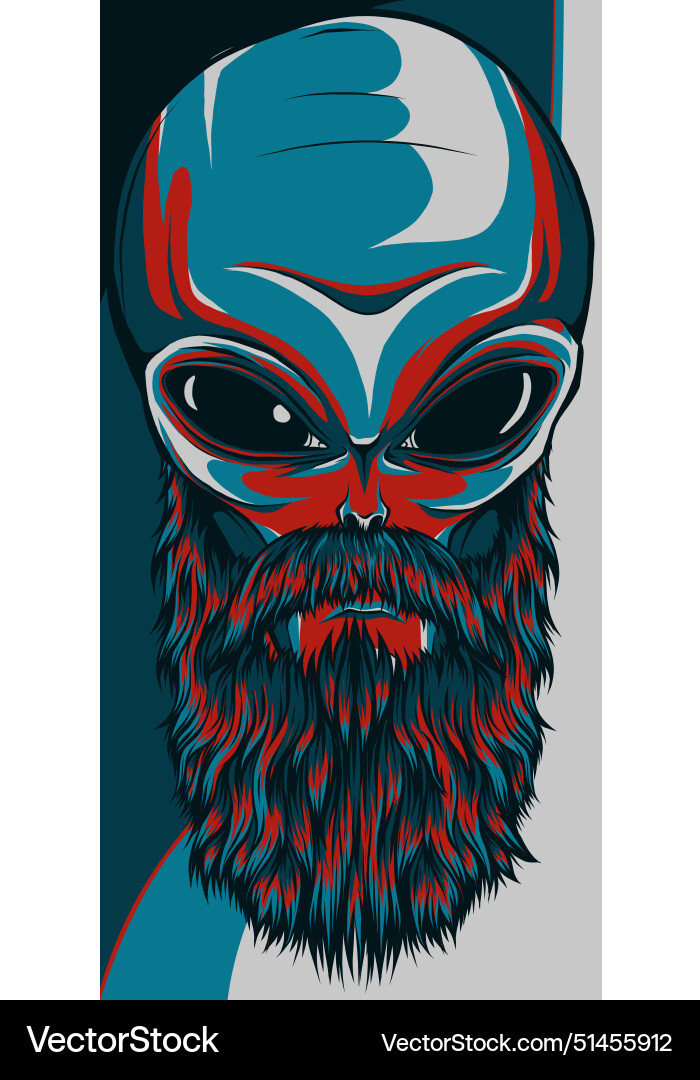 Logo design of alien with Royalty Free Vector Image