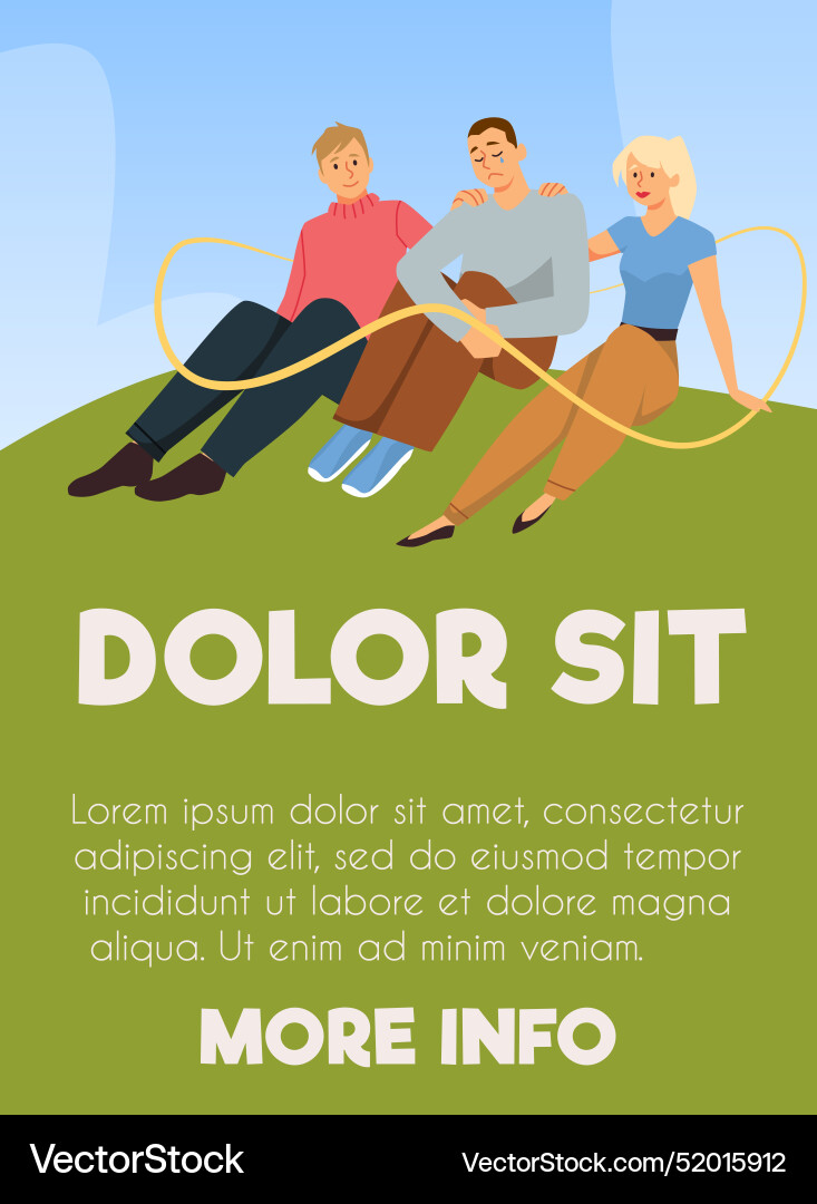 Mental health support and awareness raising Vector Image