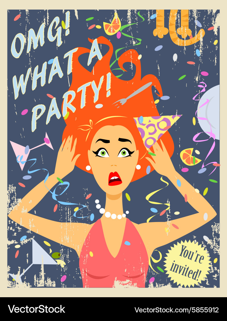 Party invitation design Royalty Free Vector Image