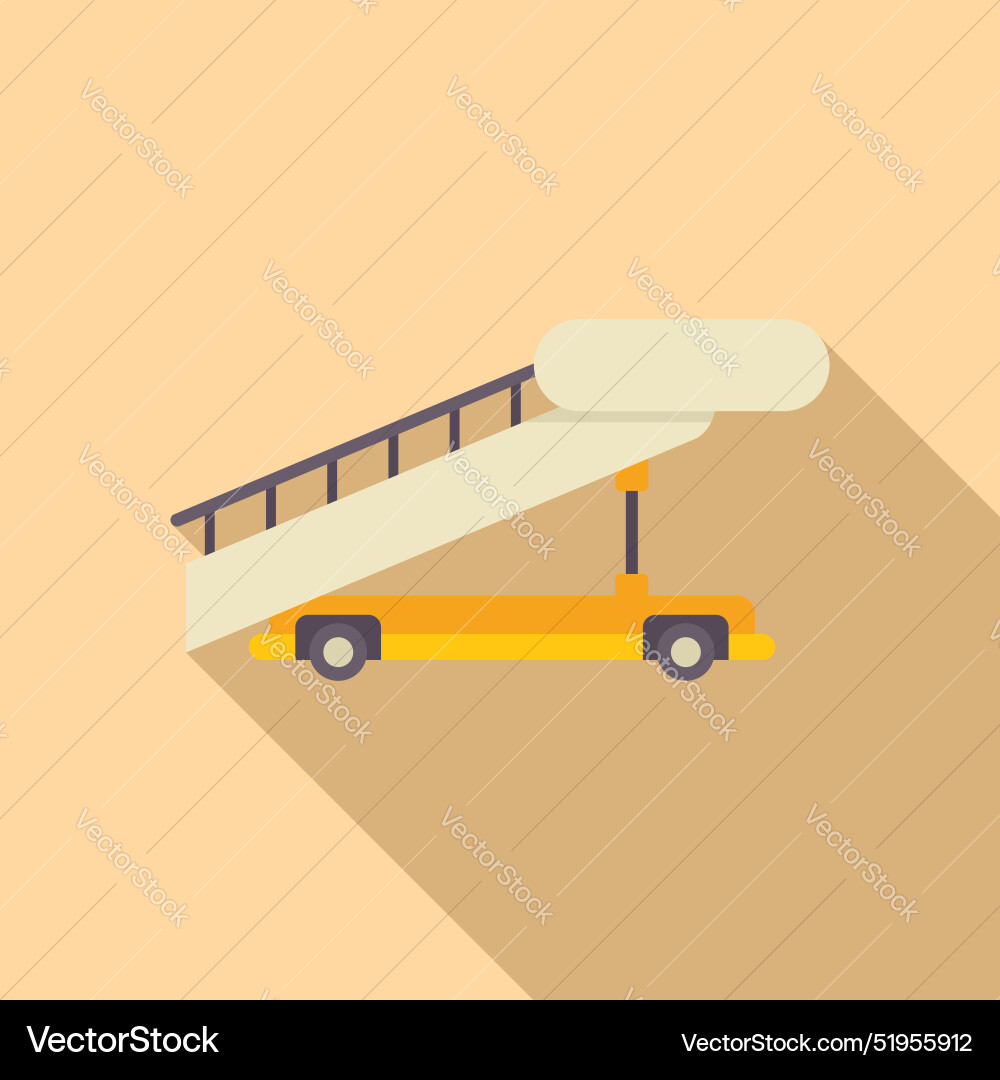 Passenger boarding bridge connecting airplane Vector Image