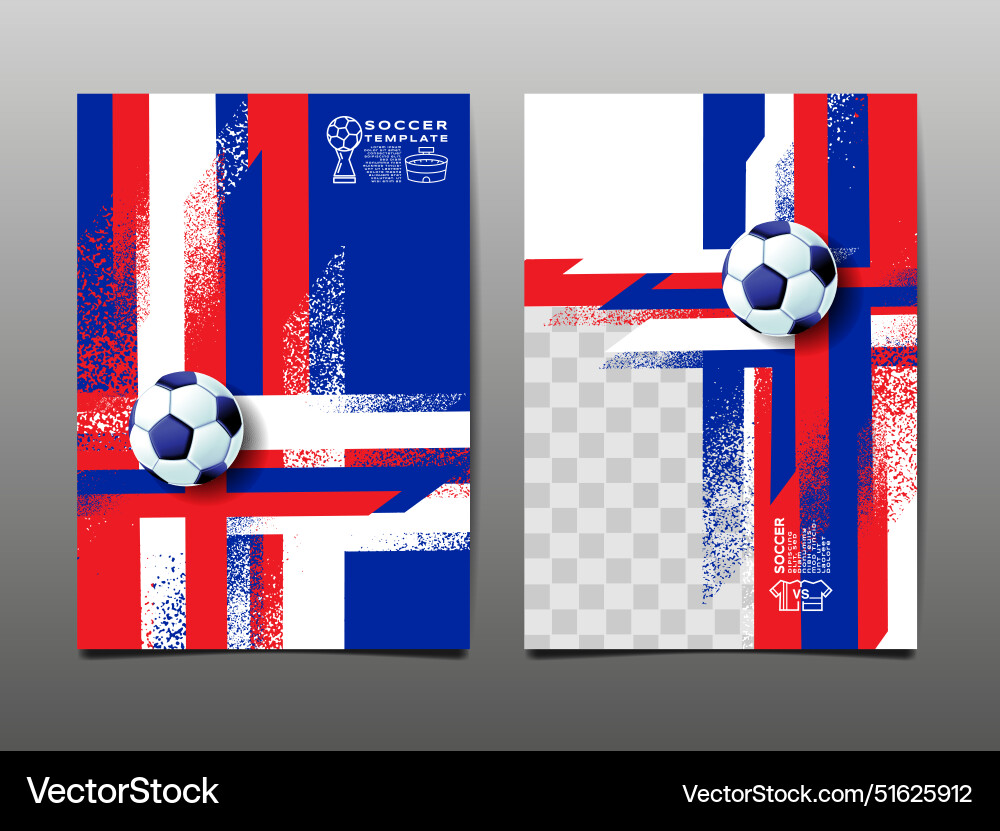 Soccer Banner Template England Flag Brush Vector Image
