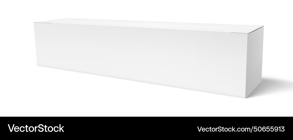 3d white box blank packaging boxes set Royalty Free Vector